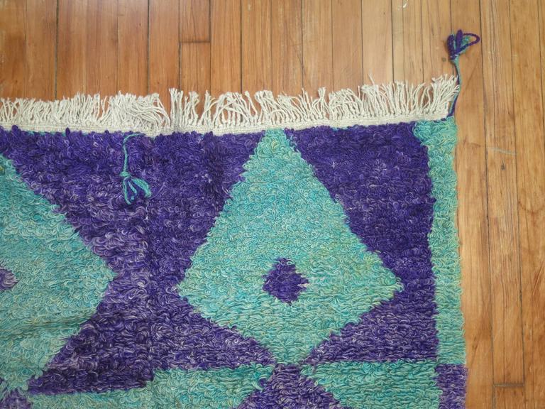 Purple Green Vintage Turkish Shag Rug For Sale at 1stDibs | shag rugs ...