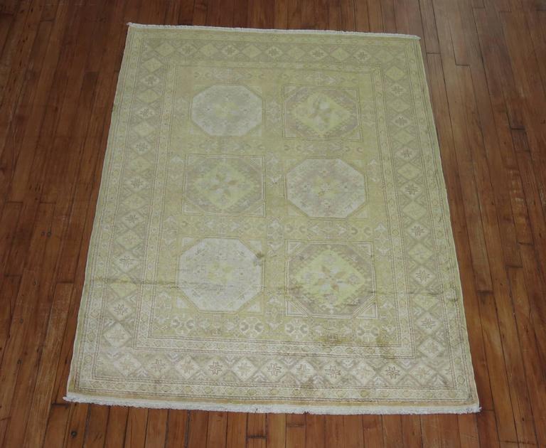 Gold Turkish Silk Rug For Sale at 1stDibs