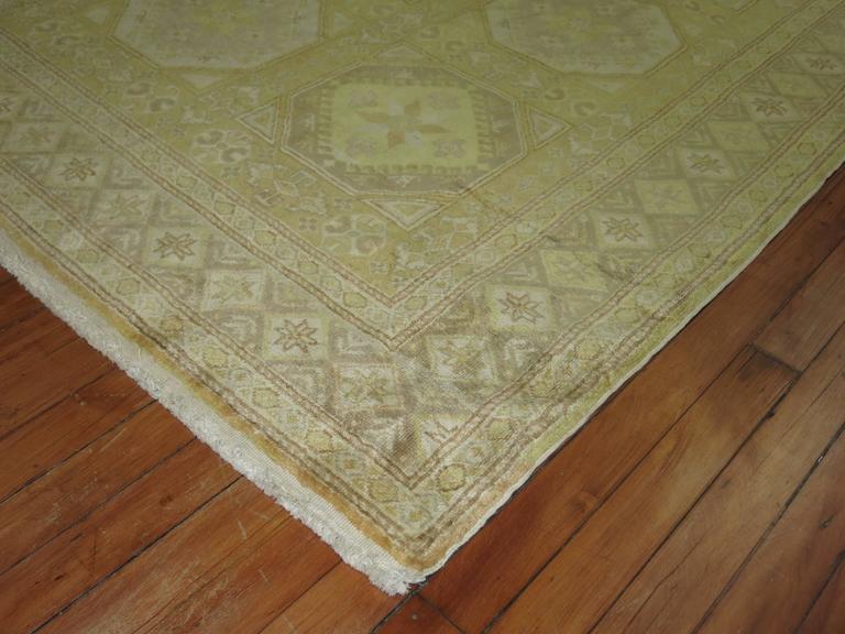 Gold Turkish Silk Rug For Sale at 1stDibs