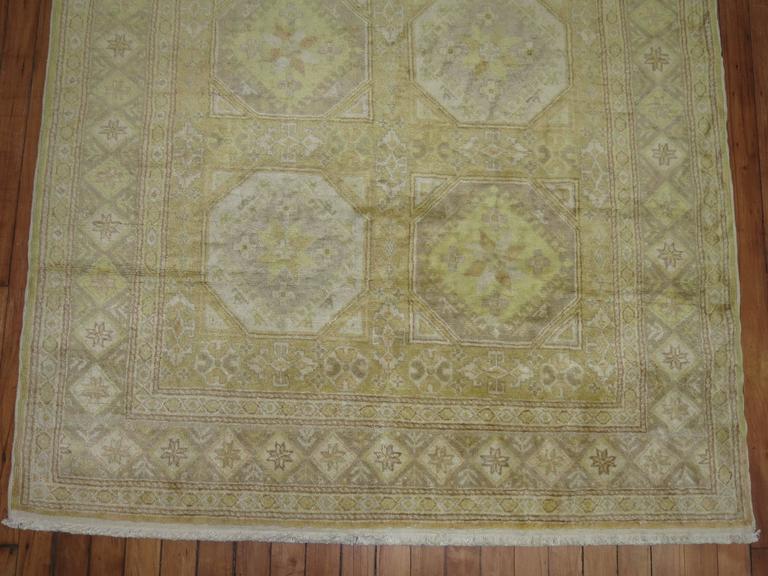 Gold Turkish Silk Rug For Sale at 1stDibs