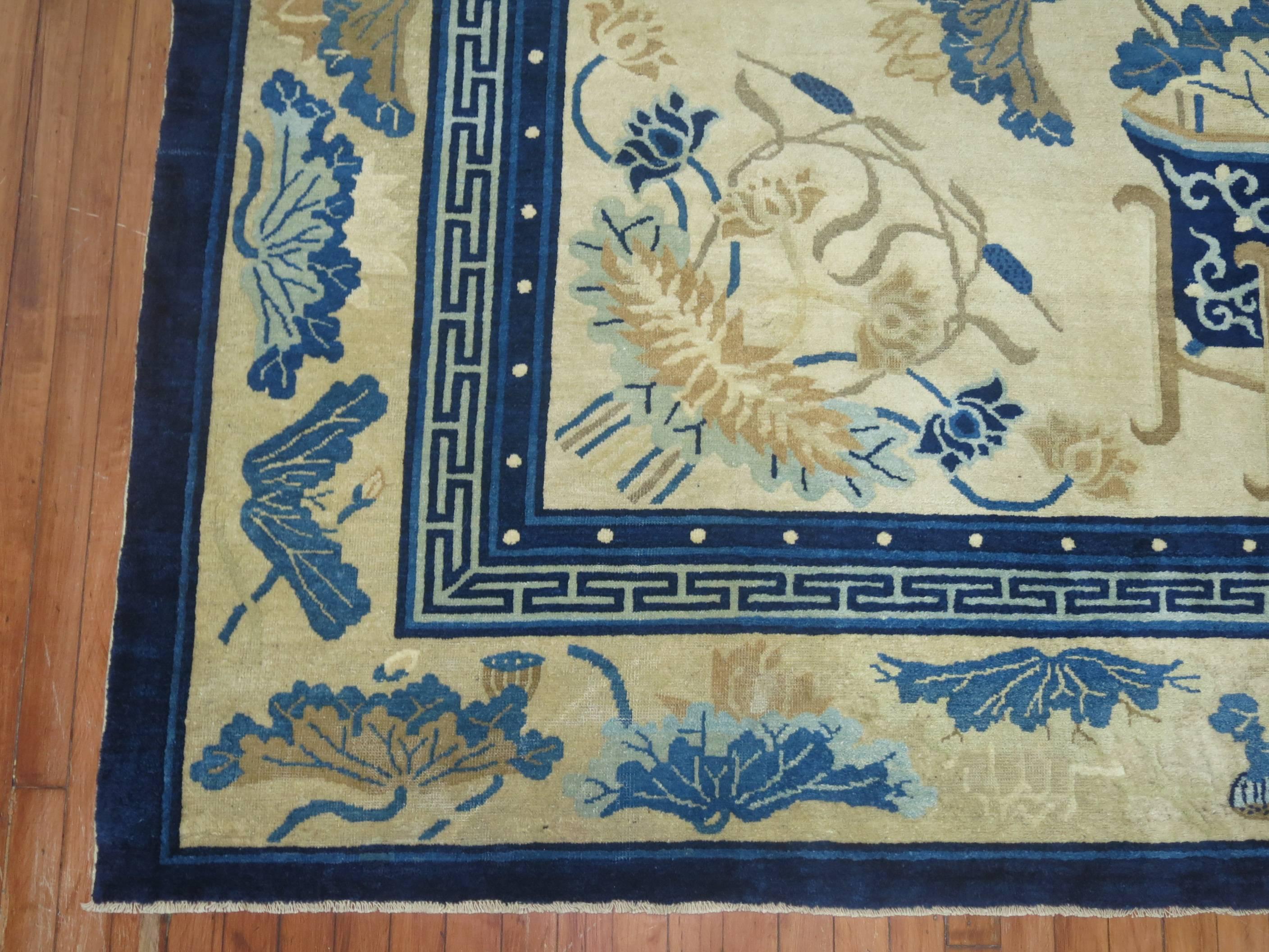Spectacular Antique Chinese Peking Rug For Sale at 1stDibs