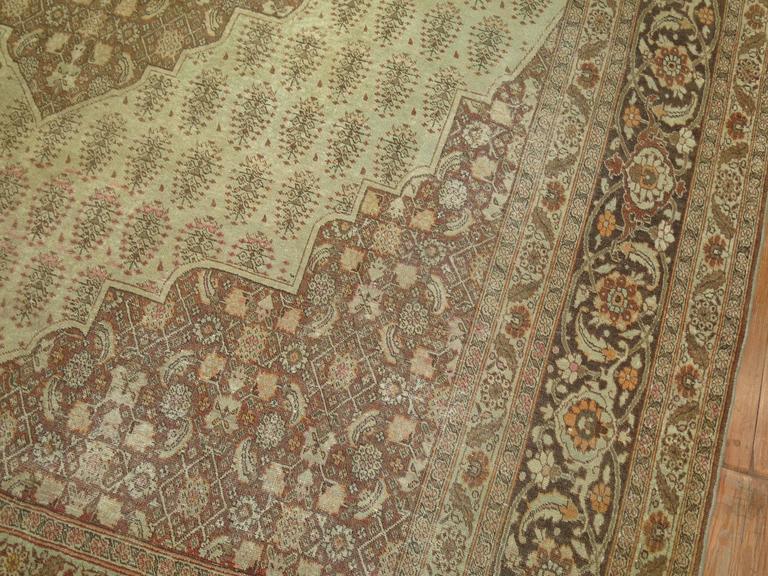 Antique Persian Tabriz Rug Herati Pattern in Brown and Cinnamon Tones ...