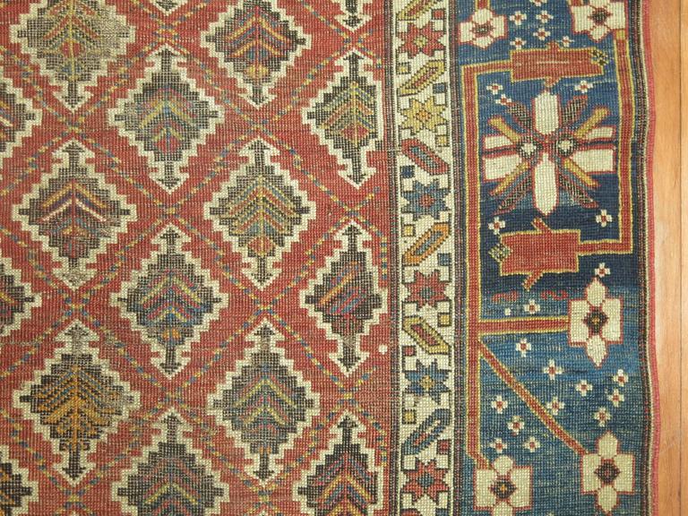 19th Century Rustic Caucasian Tribal Throw Rug For Sale at 1stDibs ...