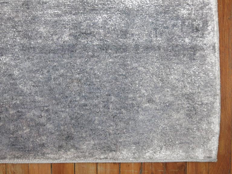 Silver Turkish Cotton Silk Rug at 1stDibs | silver silk rug