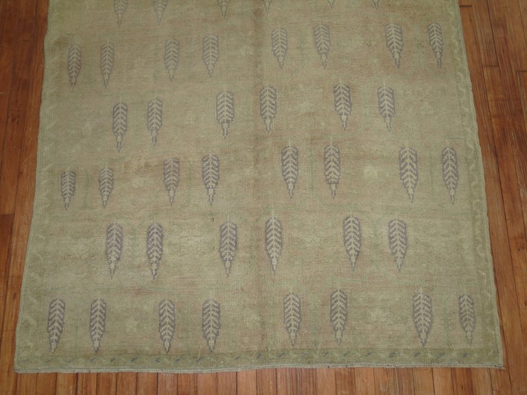 Vintage Turkish Oushak Cypress Tree Rug For Sale at 1stDibs