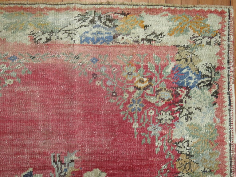 Pink Turkish Ghiordes Rug For Sale at 1stDibs