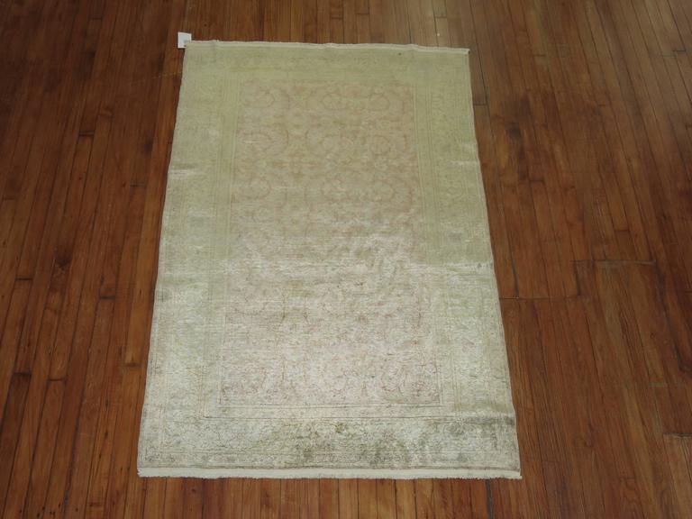 Pink Silk Turkish Rug For Sale at 1stDibs | pink turkish rug