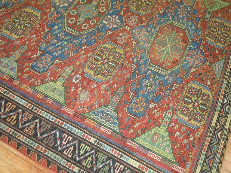 Roomsize Antique Soumak Caucasian Rug For Sale at 1stDibs | soumak rugs ...