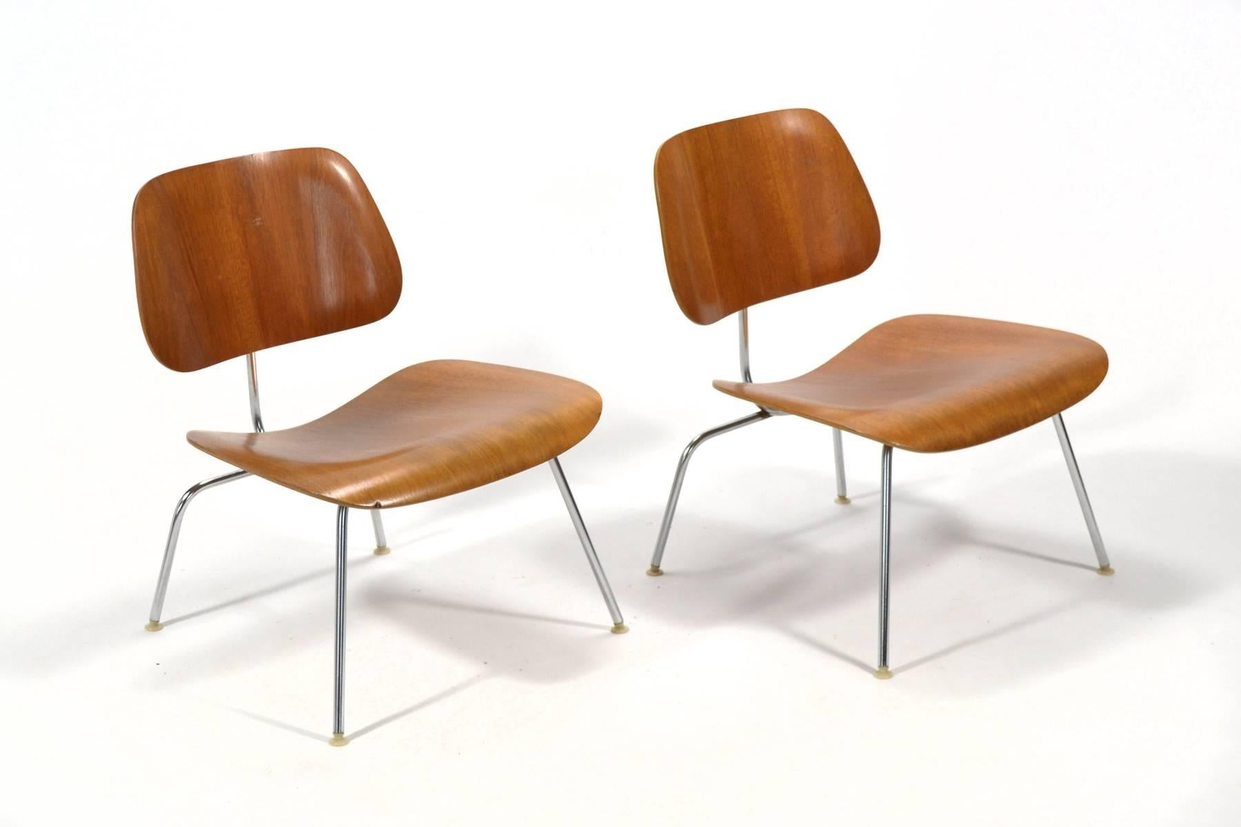 Pair of Teak Eames LCM Lounge Chairs by Herman Miller at 1stDibs ...