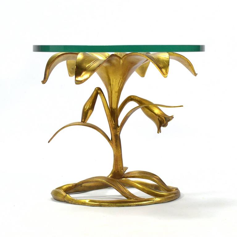 Arthur Court Gilded Lilly Side Table at 1stDibs