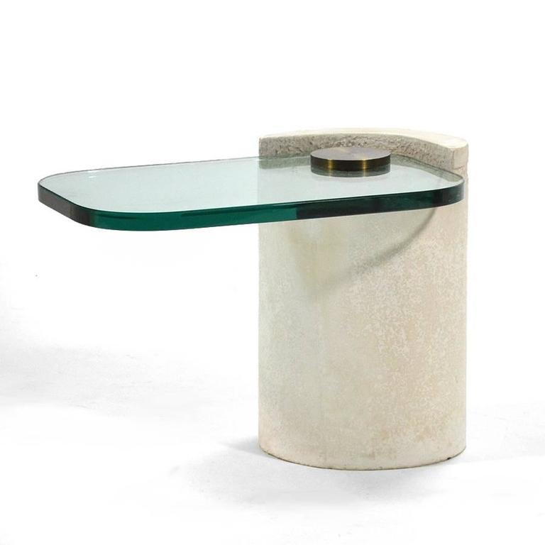 Karl Springer "Sculpture Table" in Sandstone at 1stDibs