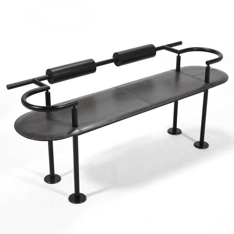 Postmodern Bench in the Manner of Ettore Sottsass at 1stDibs