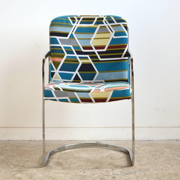 Design Institute of America Set of Four Chairs with Maharam Fabric For ...