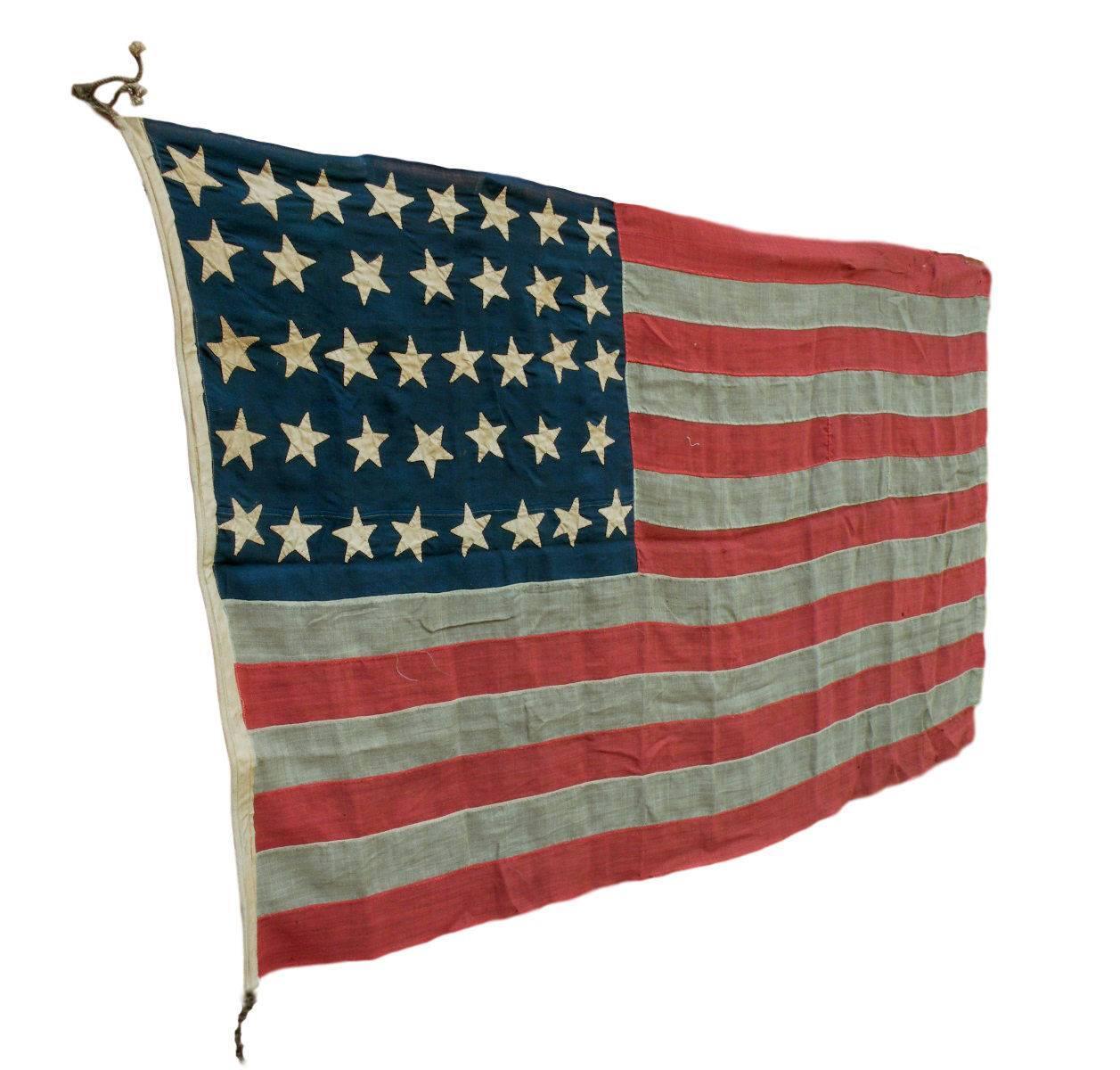38-Star "Centennial" American Flag, circa 1876 at 1stdibs