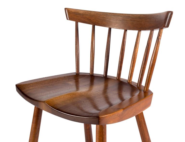 Three George Nakashima Counter or Barstools at 1stDibs