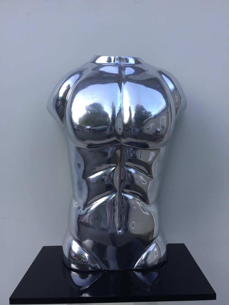 Arthur Court Aluminum Torso Bust For Sale at 1stDibs