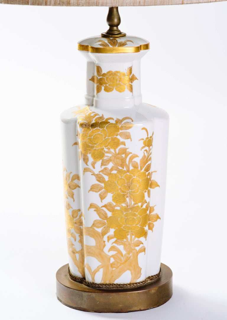 Pair of Hollywood Regency Porcelain Lamps by Marbro at 1stDibs