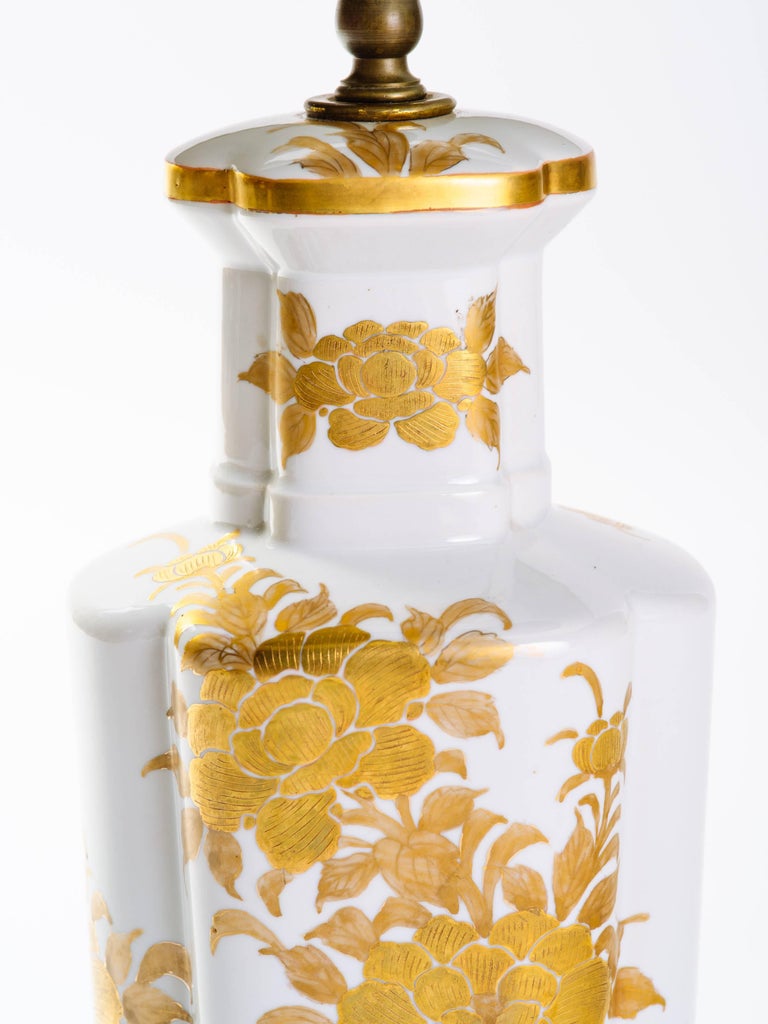 Pair of Hollywood Regency Porcelain Lamps by Marbro at 1stDibs