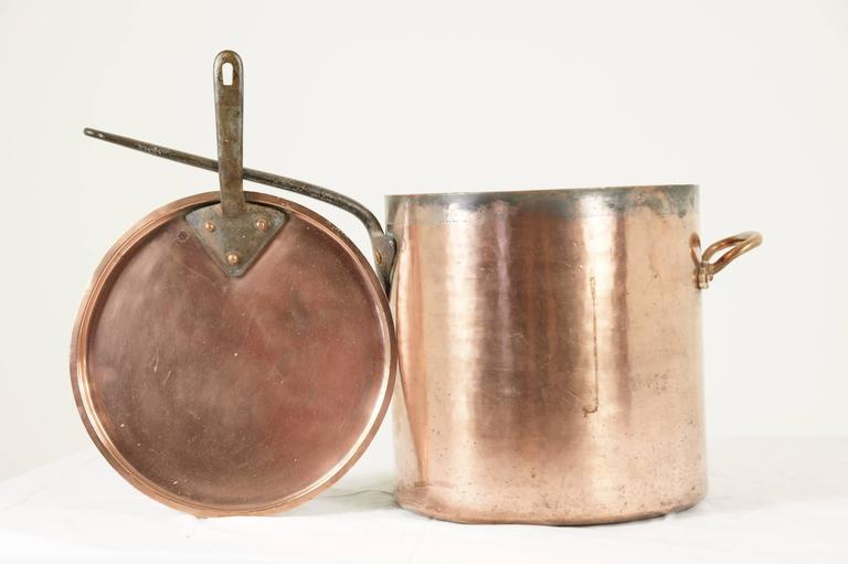B209 Antique English Hard Hammered Copper Pot, James Bros, London at ...