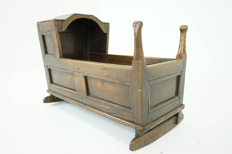 Antique Wooden Babys Cradle, Scotland, 1750 at 1stdibs