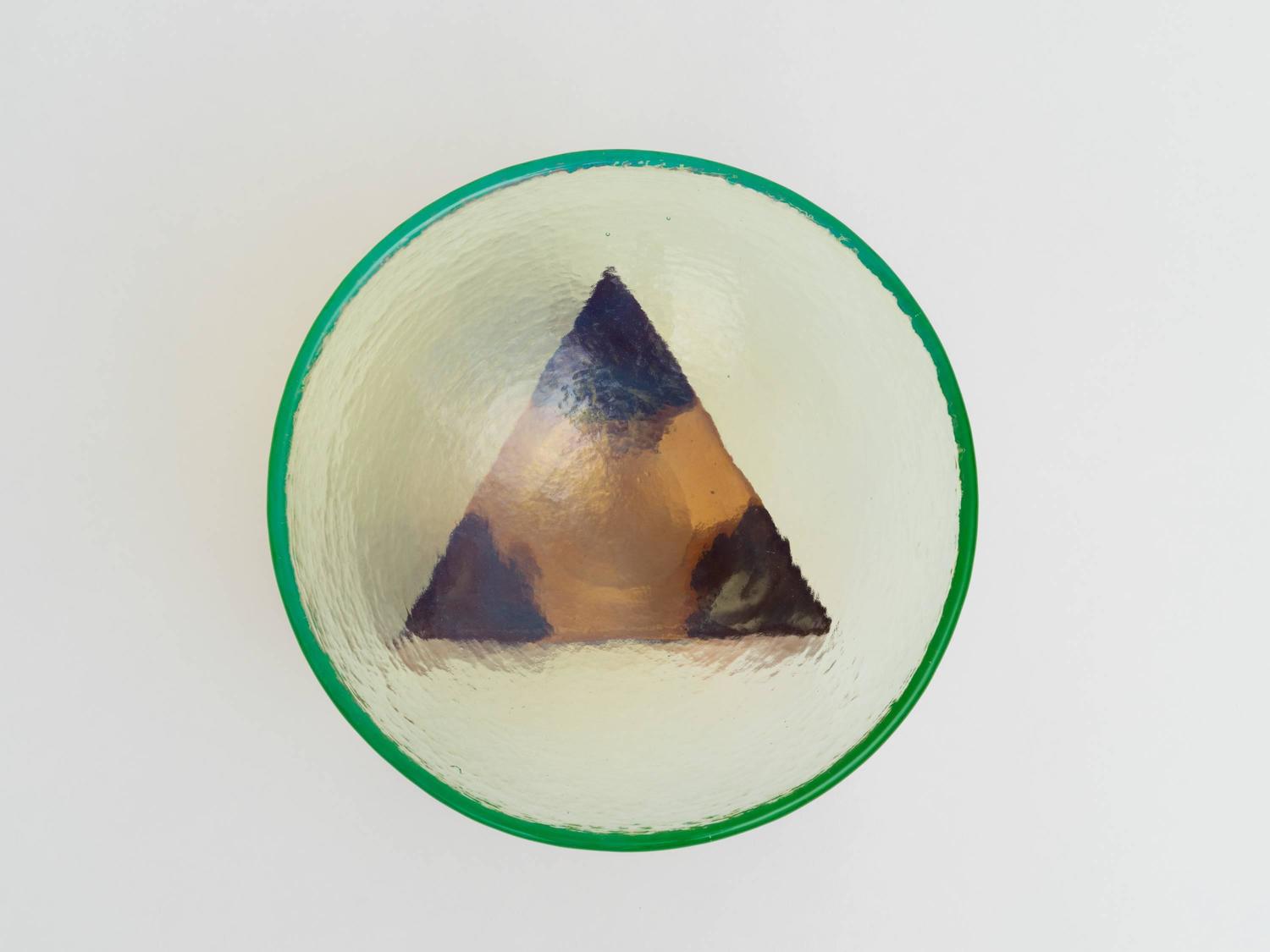 Memphis Style Art Glass Elemental Bowl Sculpture For Sale at 1stdibs