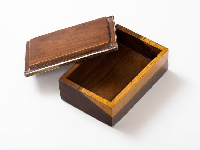 Peruvian Nazca Textile Exotic Wood Box For Sale at 1stDibs