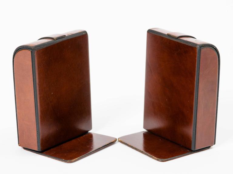 Equestrian Leather and Brass Buckle Bookends at 1stDibs | leather ...