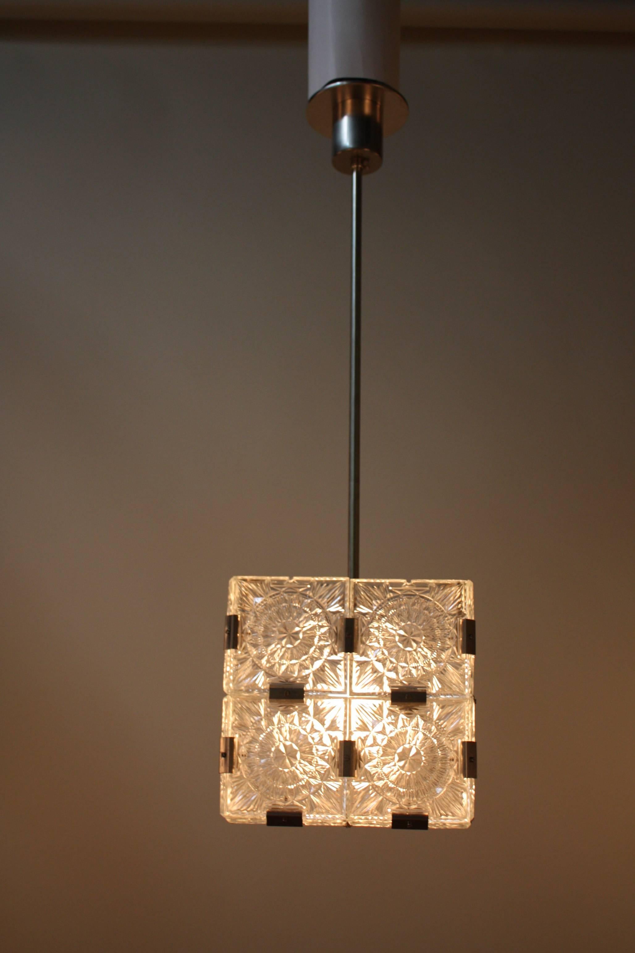 Set of Four Cubic Pendant Lights by Kamenicky at 1stDibs
