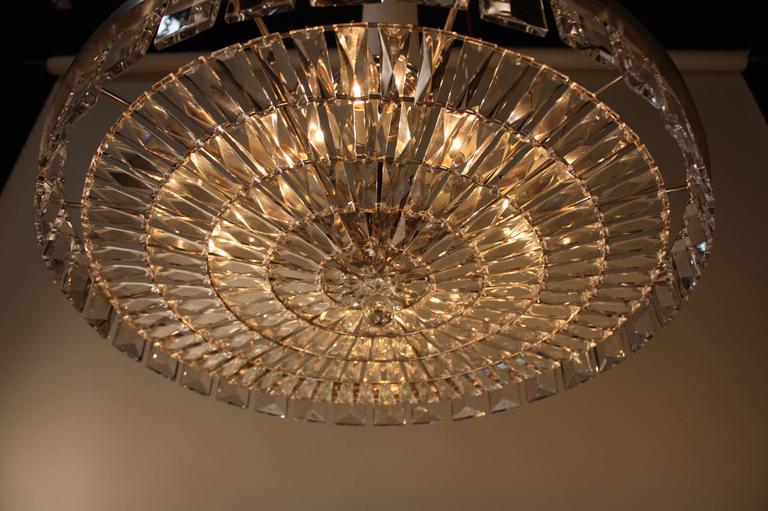 Large Crystal Flush Mount Chandelier at 1stDibs | large flush mount ...