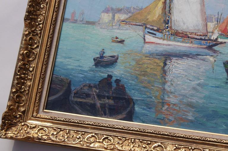 French Impressionist Painting, Subject 'Boats on the Sea' at 1stDibs ...