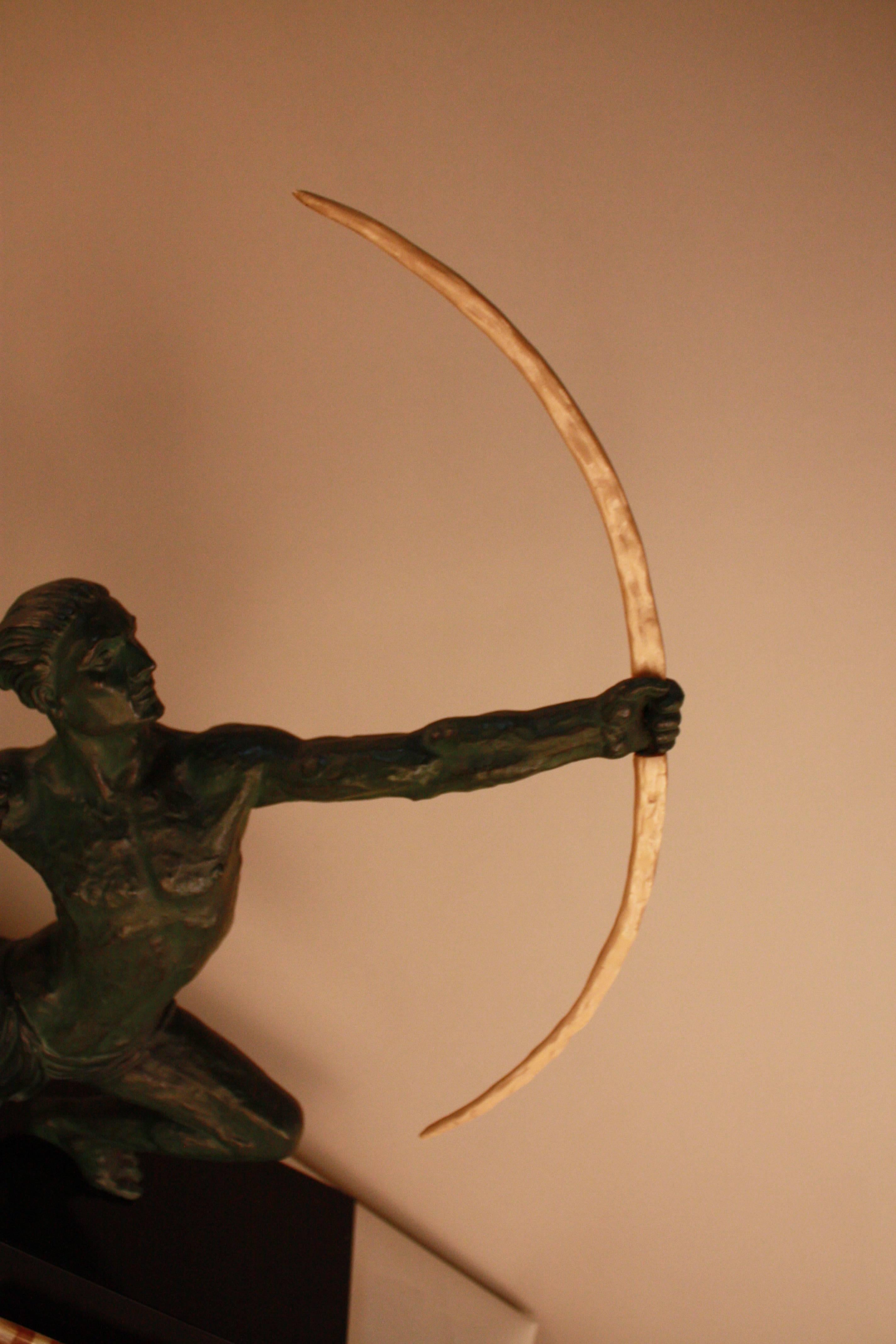 French Art Deco Archer Sculpture by Carlier at 1stDibs | archers metal ...