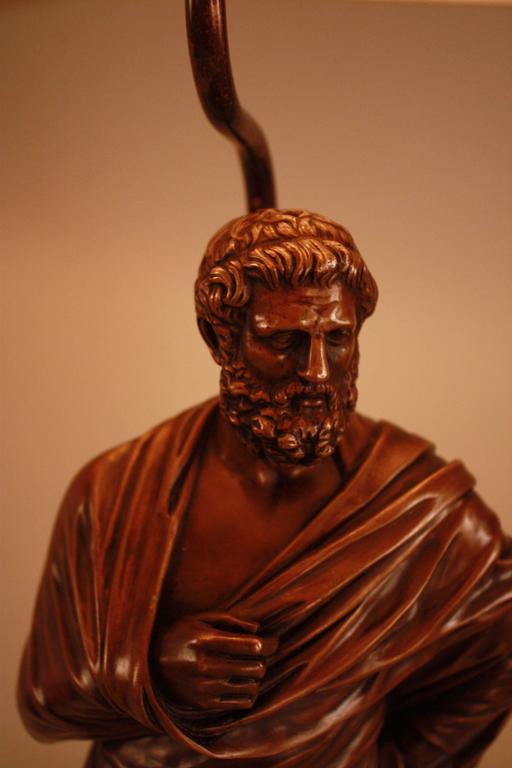 19th Century French Bronze of Classic Style Greek Philosopher Table ...