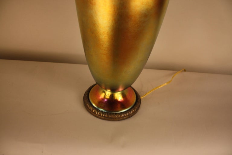 Steuben Aurene Art Glass Table Lamp at 1stDibs