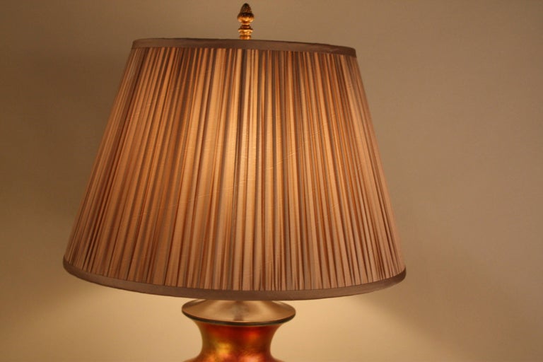 Steuben Aurene Art Glass Table Lamp at 1stDibs
