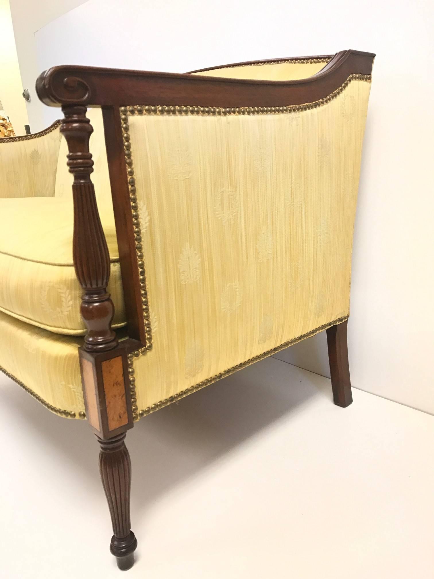 Pair of Mahogany Sheraton Style Sofas at 1stDibs