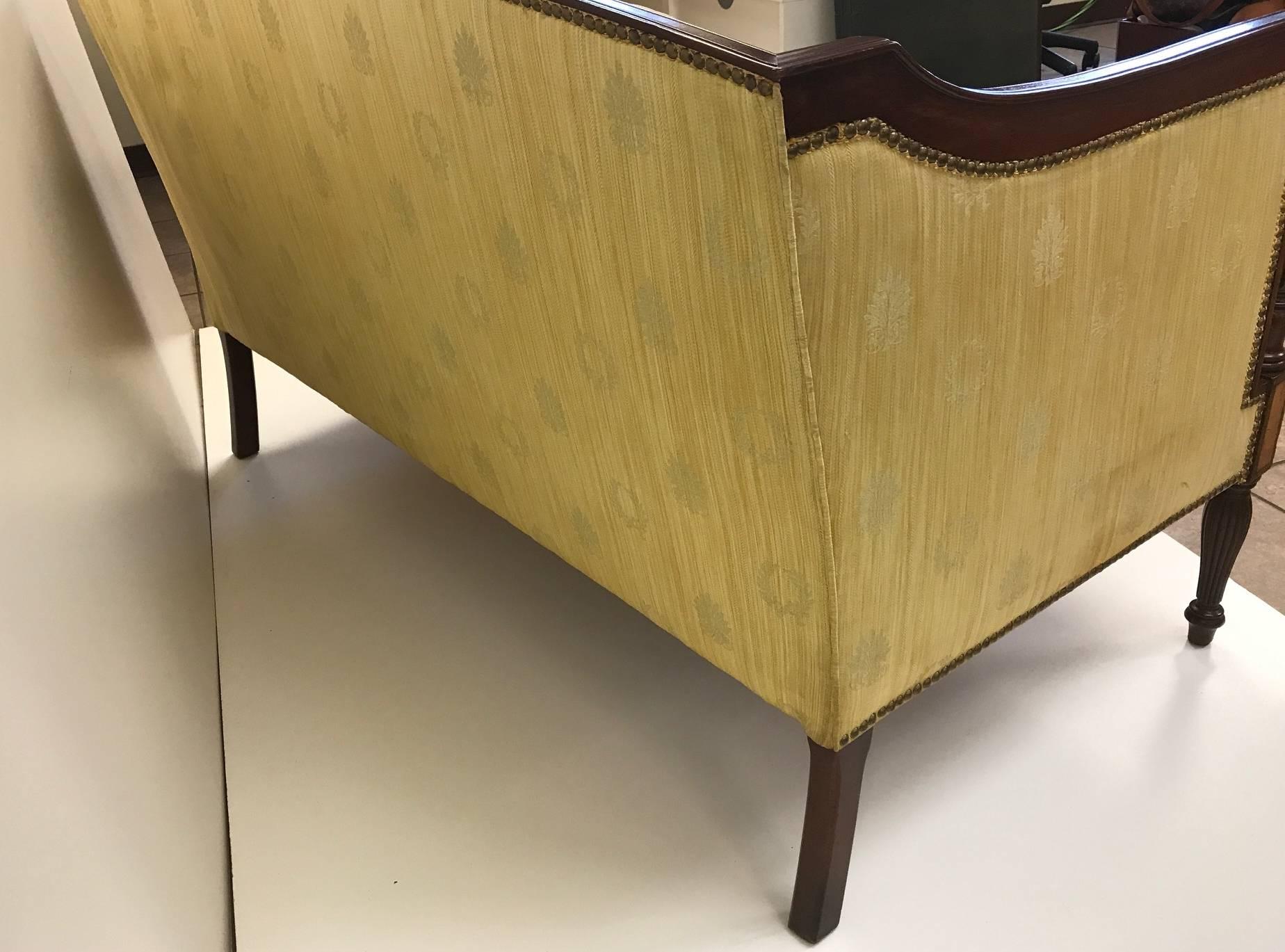 Pair of Mahogany Sheraton Style Sofas at 1stDibs