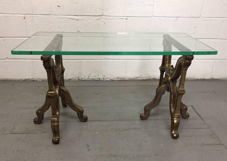 Italian Bronze Glass Top Coffee Table For Sale at 1stDibs