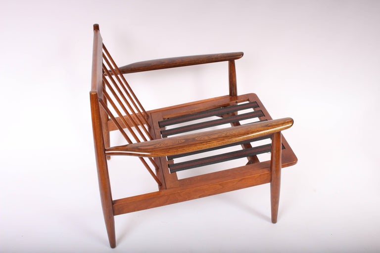 Pair of Danish Modern Viko Baumritter Solid Walnut Lounge Chairs, 1950s ...