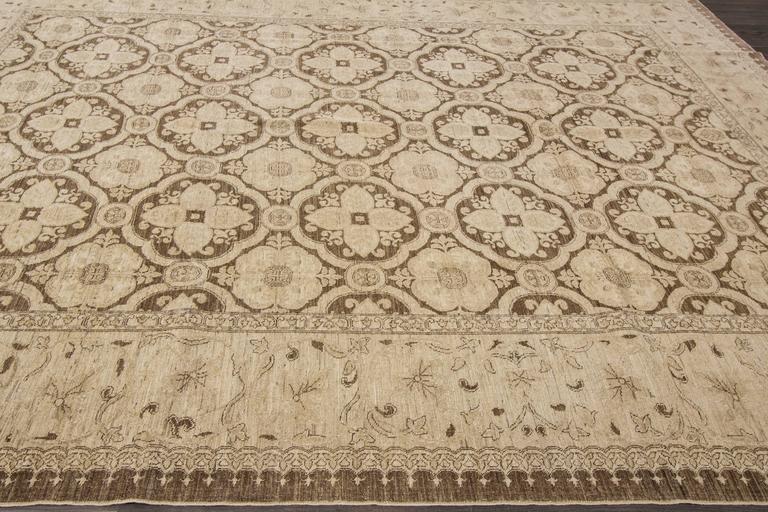 21st Century Contemporary Brown, Tan Persian Peshawar Rug For Sale at ...
