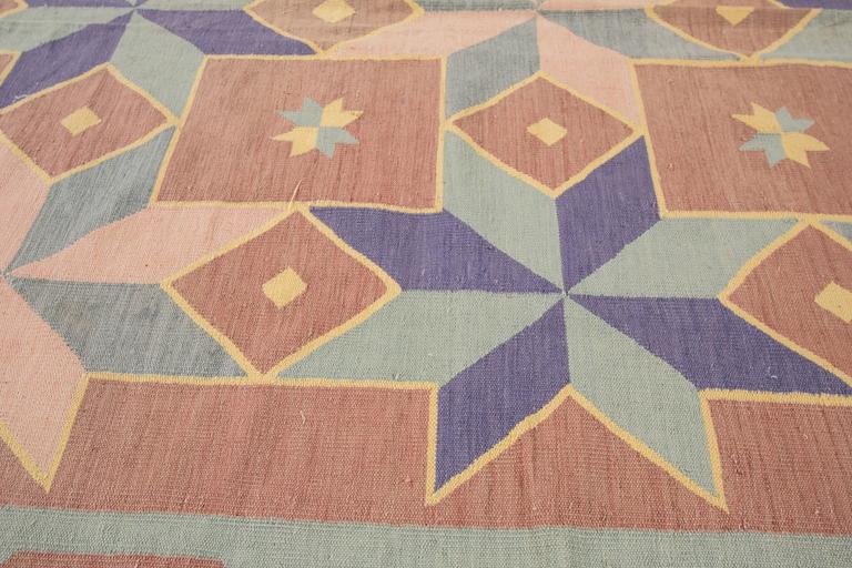 Fantastic Vintage Indian Dhurrie Rug For Sale at 1stDibs | indian ...