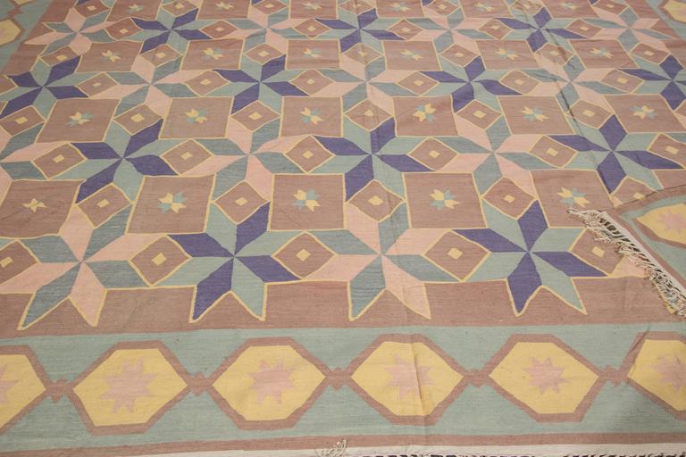 Fantastic Vintage Indian Dhurrie Rug For Sale at 1stDibs | indian ...