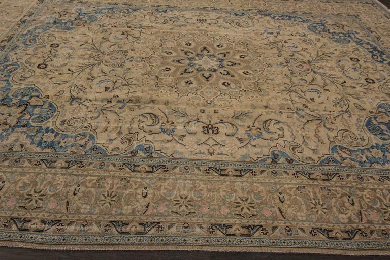 Beautifully Contrasted Persian Tabriz Rug at 1stDibs
