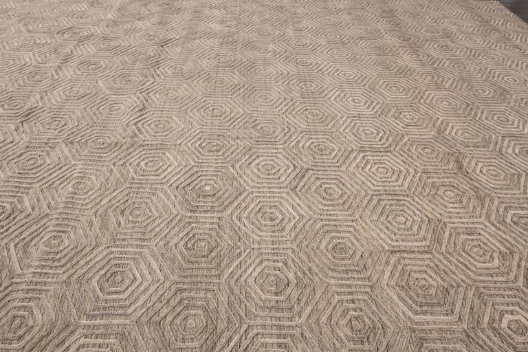 Great Looking New Indian Hand Loop Rug For Sale at 1stDibs