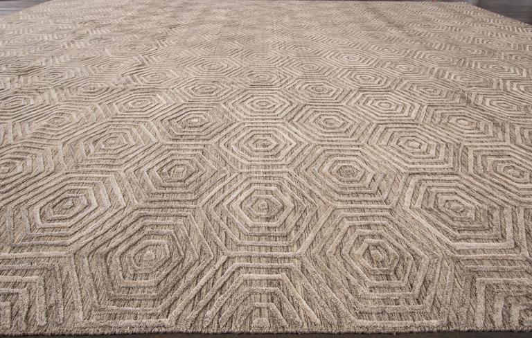 Great Looking New Indian Hand Loop Rug For Sale at 1stDibs