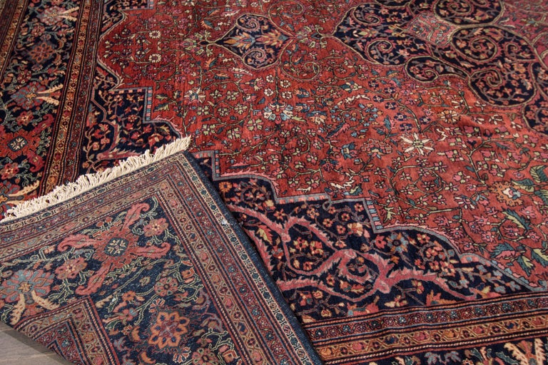 Antique Persian Farahan Rug For Sale at 1stDibs
