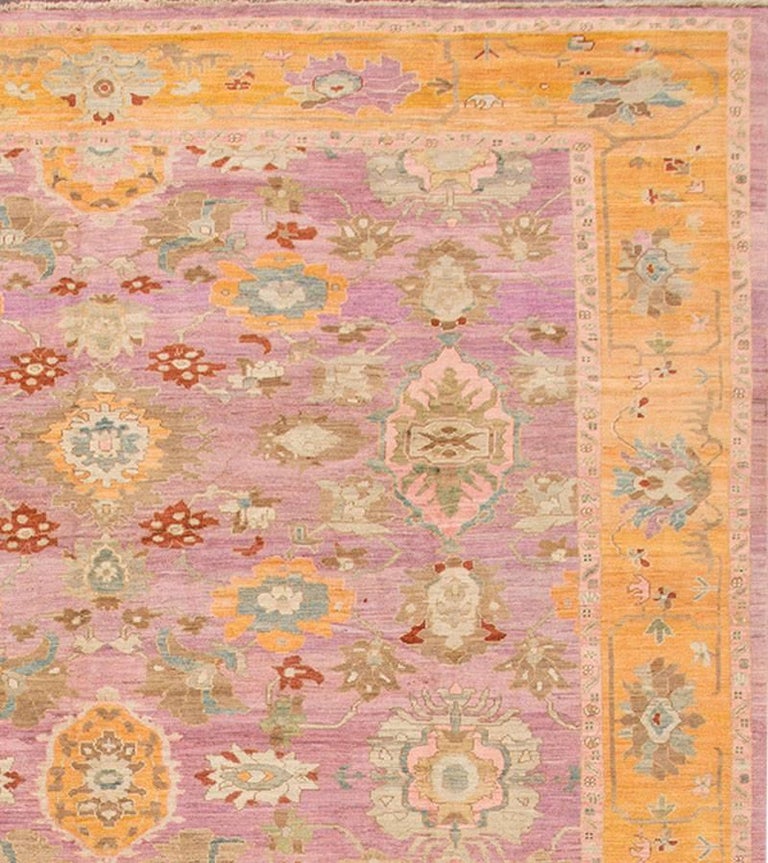 21st Century Pink/Gold Persian Carpet For Sale at 1stDibs