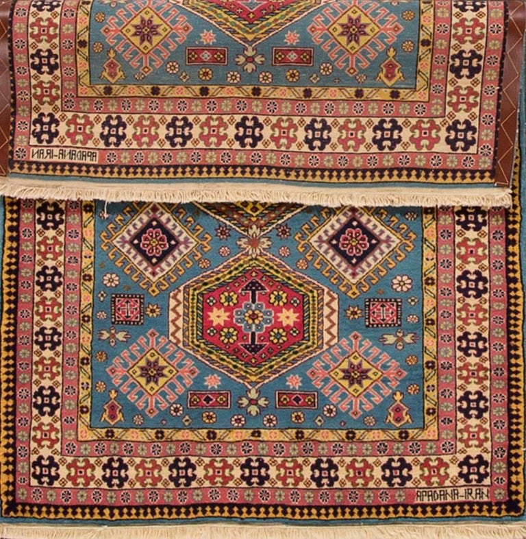 Vinatge Rust/Teal Persian Rug For Sale at 1stDibs | rust and teal rug ...