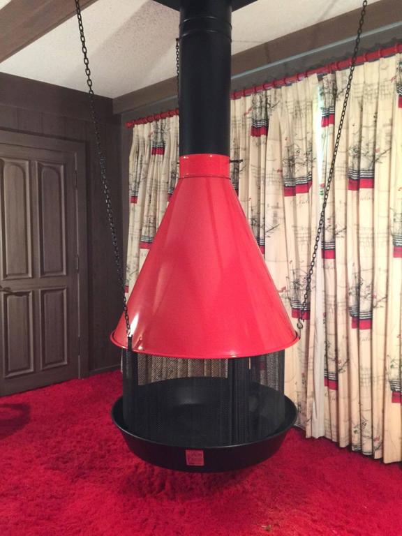 Mid-Century Modern Vintage Floating Fireplace at 1stDibs