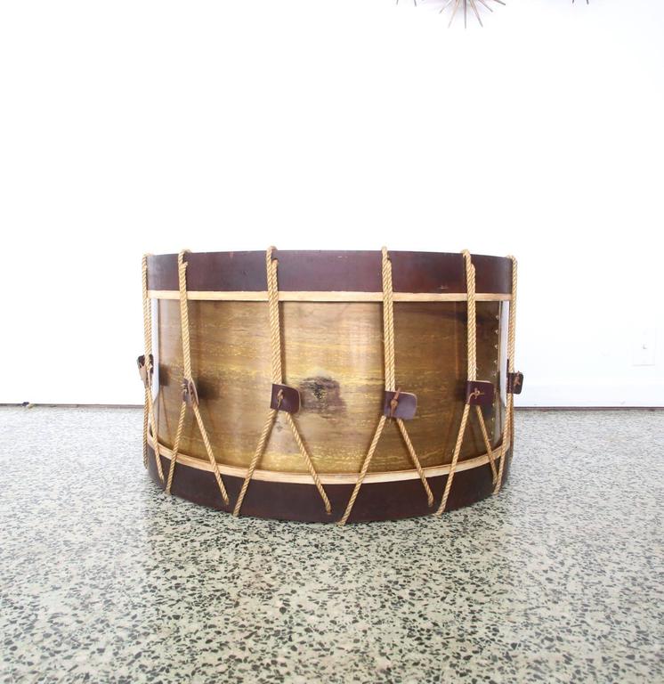 Vintage Large Drum Coffee Table at 1stDibs