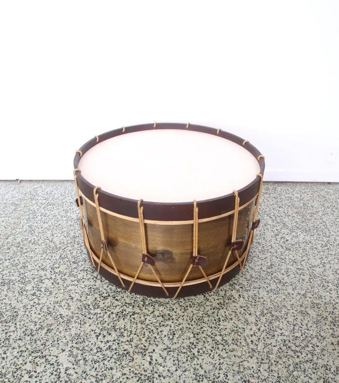 Vintage Large Drum Coffee Table at 1stDibs